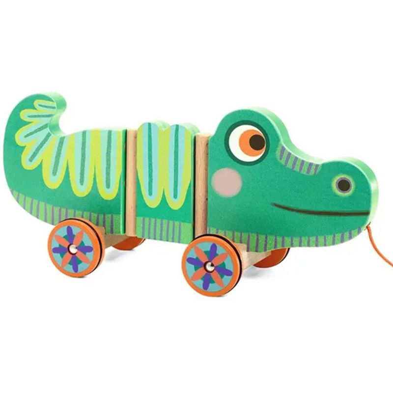 Edgar Crocodile Pull Along Toy | Snuggle Bugz | Canada's Baby Store