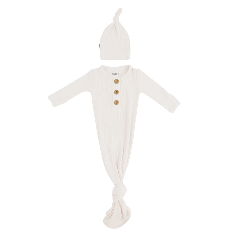 Ribbed Knotted Gown & Hat | Snuggle Bugz | Canada's Baby Store