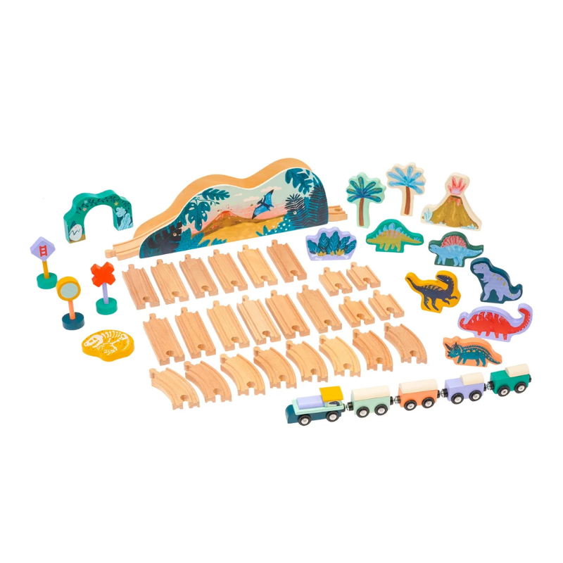 T-Rex Express Wooden Train Set | Snuggle Bugz | Canada's Baby Store