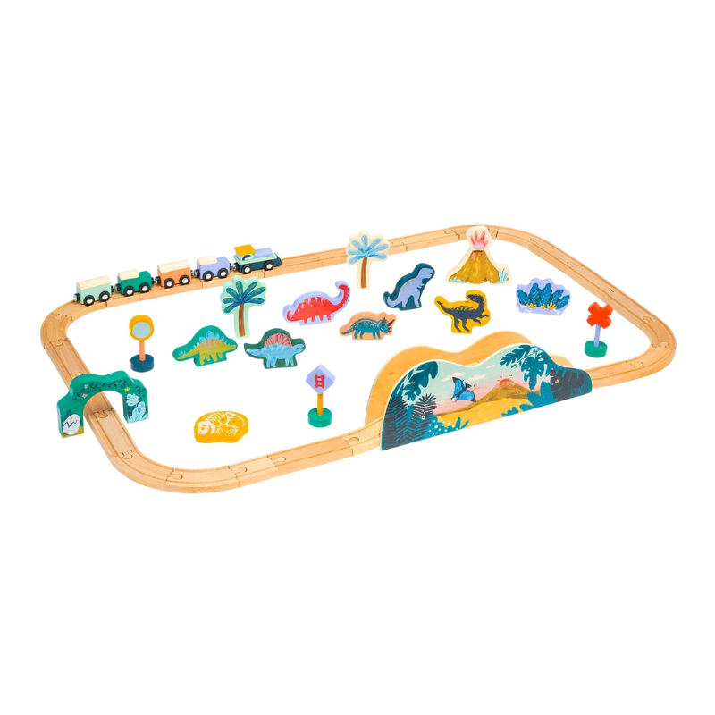T-Rex Express Wooden Train Set | Snuggle Bugz | Canada's Baby Store