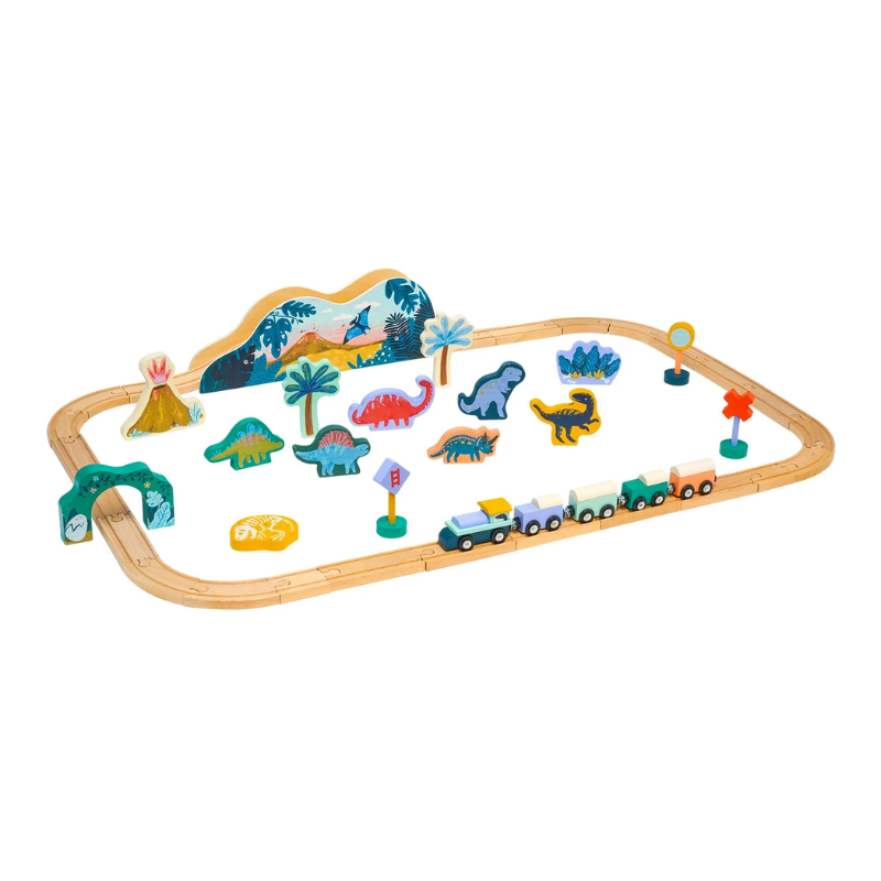 T-Rex Express Wooden Train Set | Snuggle Bugz | Canada's Baby Store
