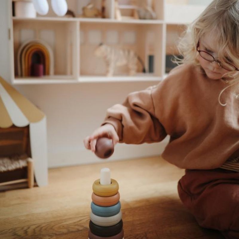 MUSHIE Stacking Rings Toy Rustic