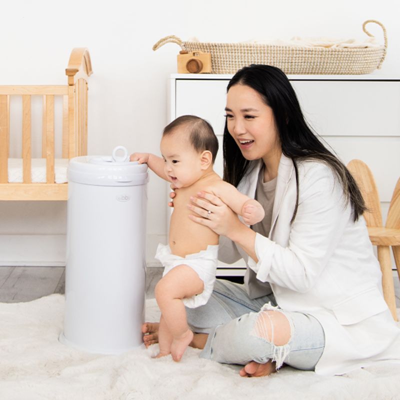 Steel Diaper Pail | Snuggle Bugz | Canada's Baby Store