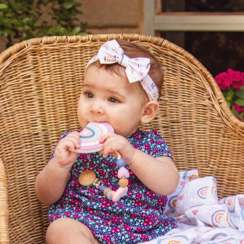 Silicone Teether with Pacifier Clip | Snuggle Bugz | Canada's Baby Store